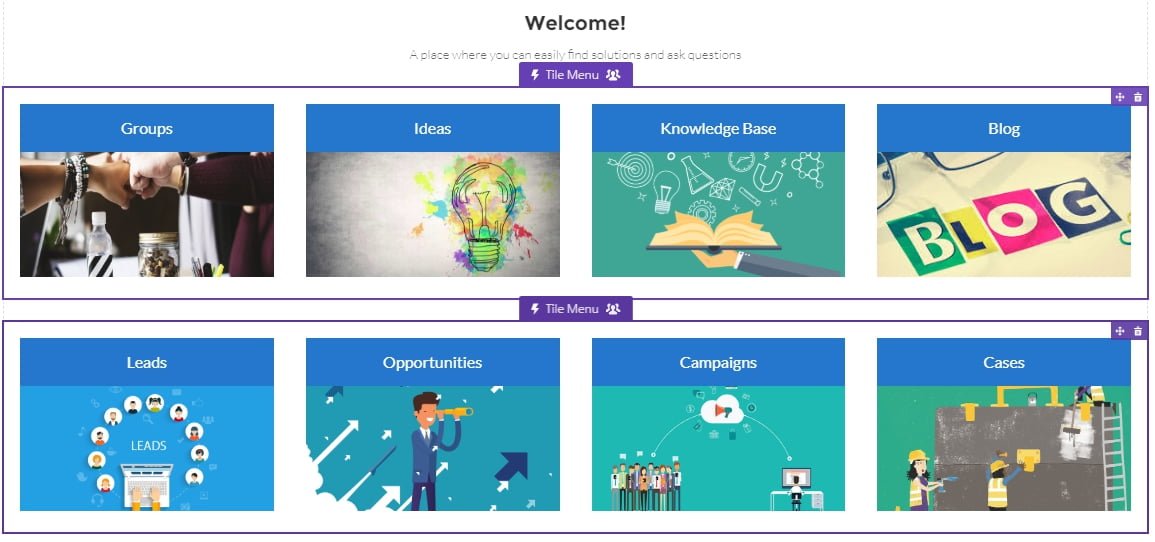 Set Up Navigation Menu and Tile Menu in Experience Cloud